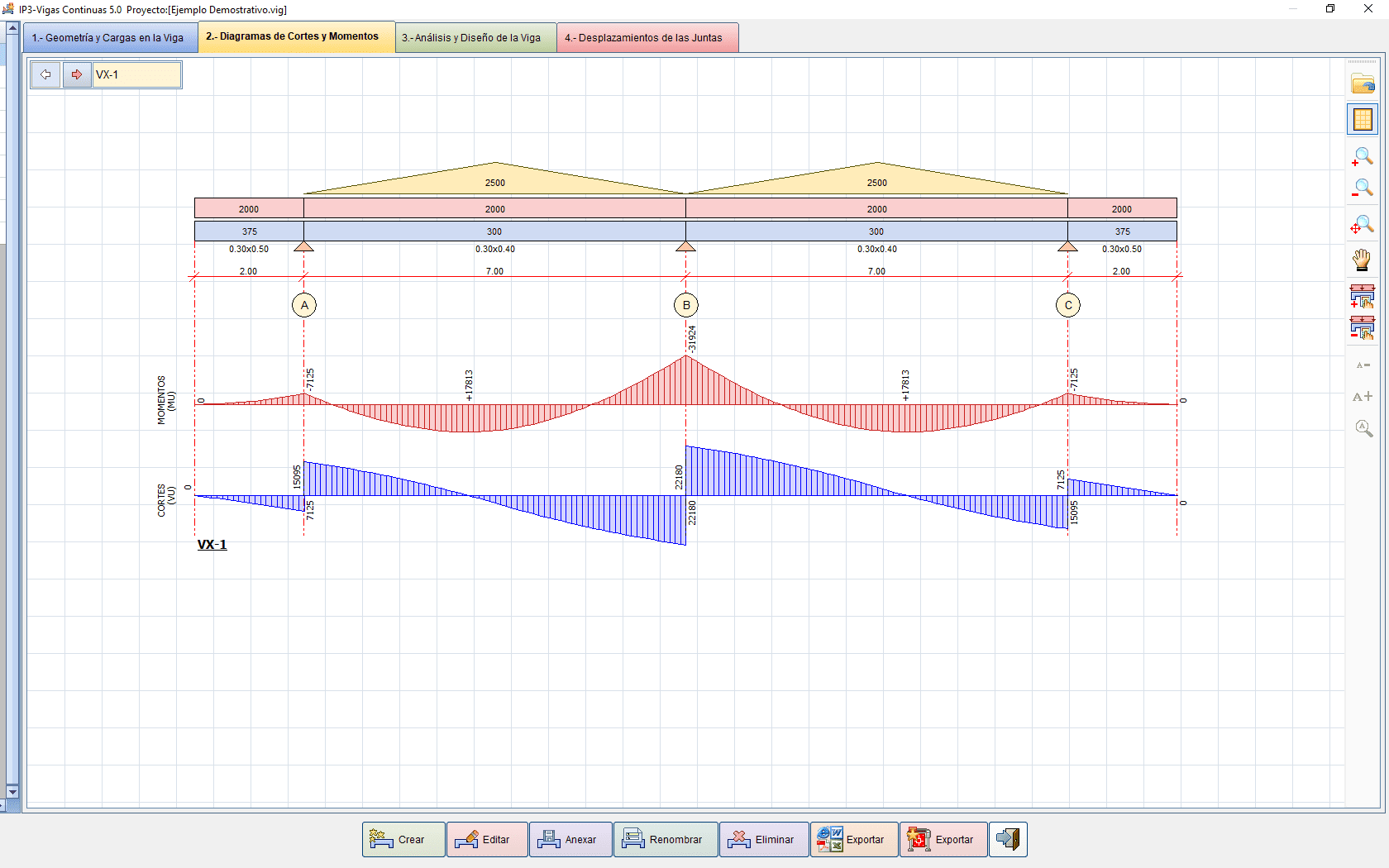 Vigas Continuas – IP-3 Software