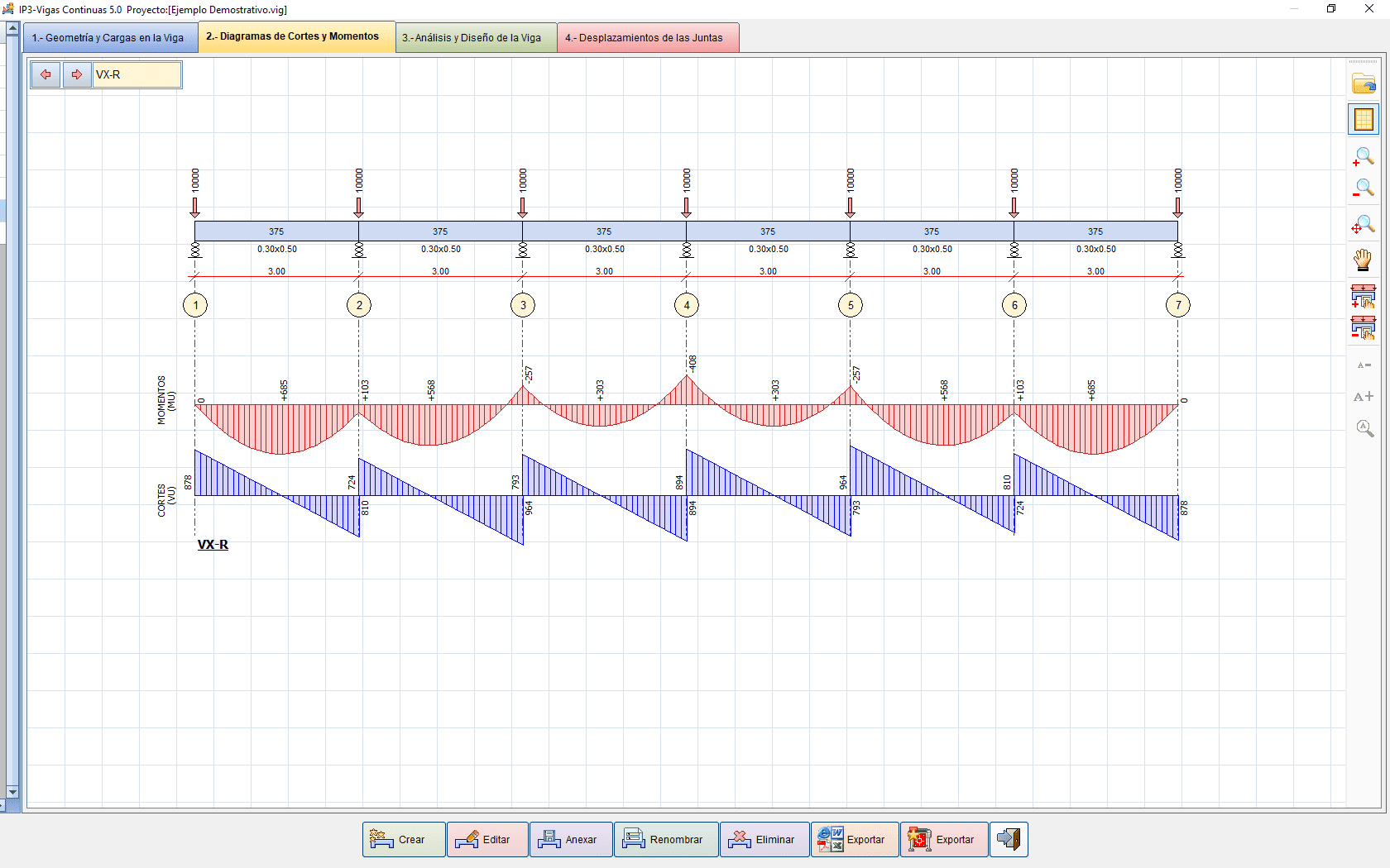 Vigas Continuas – IP-3 Software